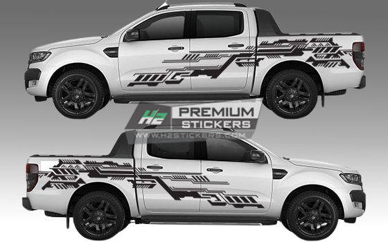 Stripes Decals Kit for Truck - Side Decal for Pickup Truck Vinyl Graph ...