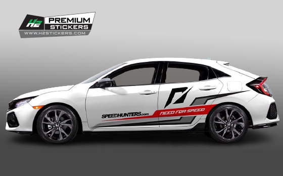 Car Side Decals - Vinyl Graphics Decals for Sedan - 029 – H2 Stickers ...