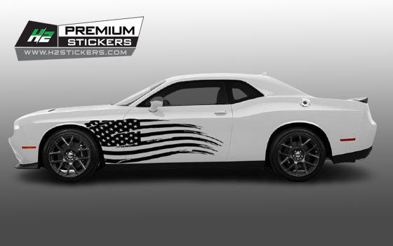Car Side Decals - American Flag Vinyl Graphics Decals for Car - 005 ...