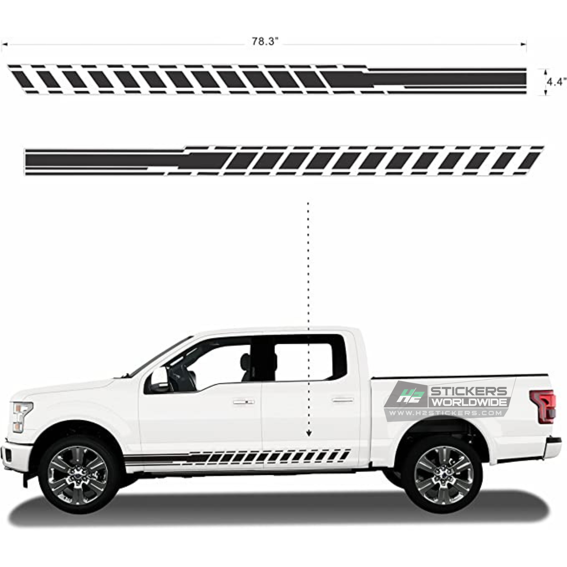 Auto stripes decal for Truck | Vinyl Graphic Stripes Sticker for Fords ...