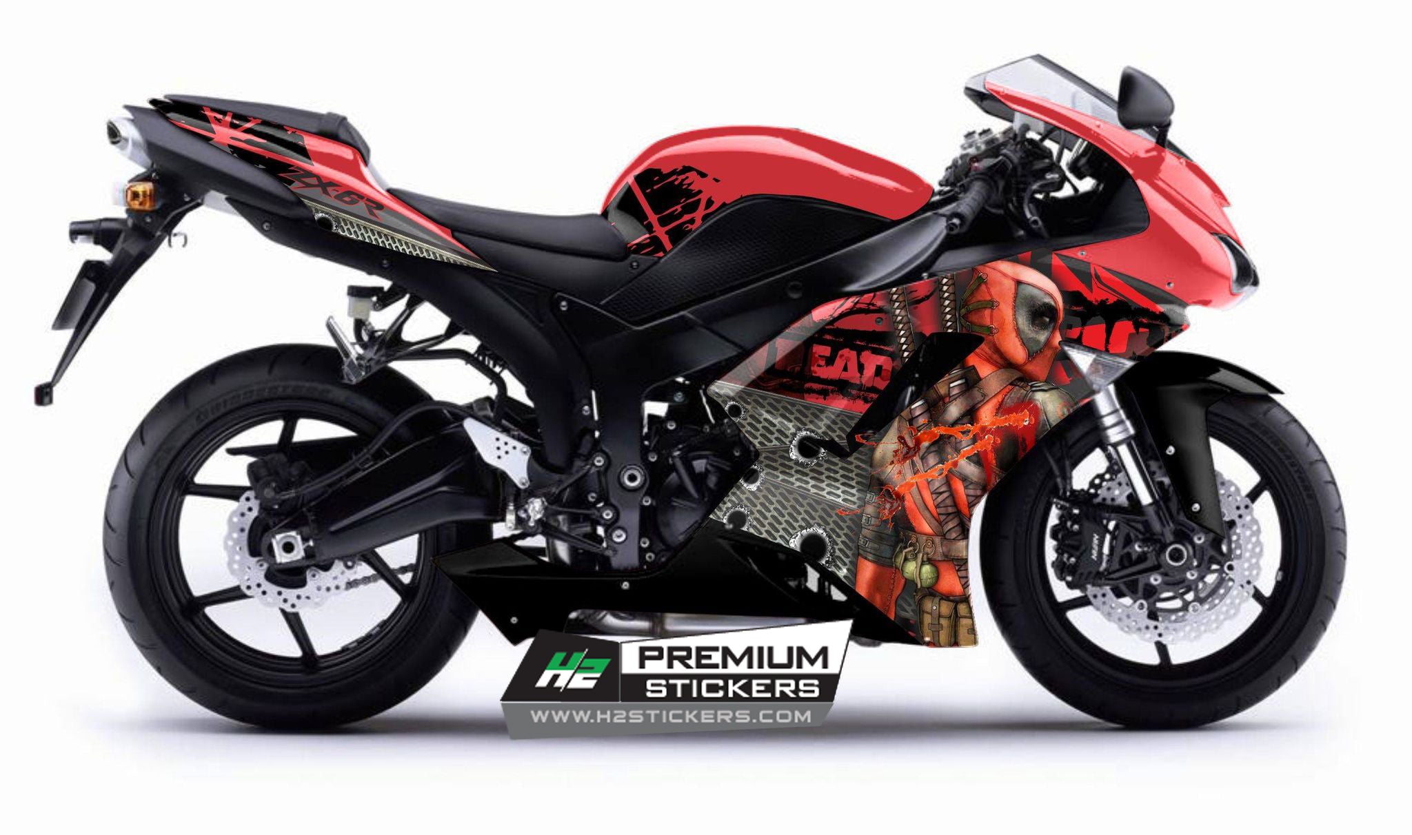Kawasaki Ninja ZX-6R Stickers Kit - 001 – H2 Stickers - Worldwide